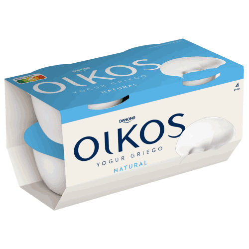 Oikos natural x4 - Danone - 1000g - Yogurt Griego